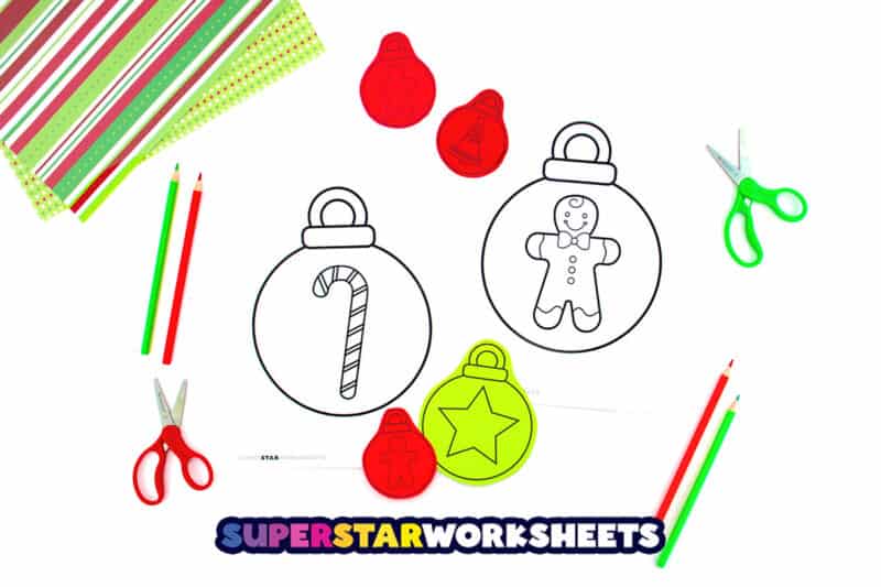 Christmas Ornament Template (Free Printables) - Superstar Worksheets