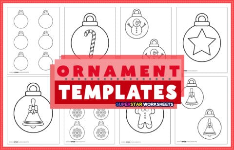 Christmas Ornament Template (Free Printables) - Superstar Worksheets
