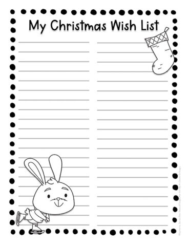 Christmas List Template (Free Printables) - Superstar Worksheets