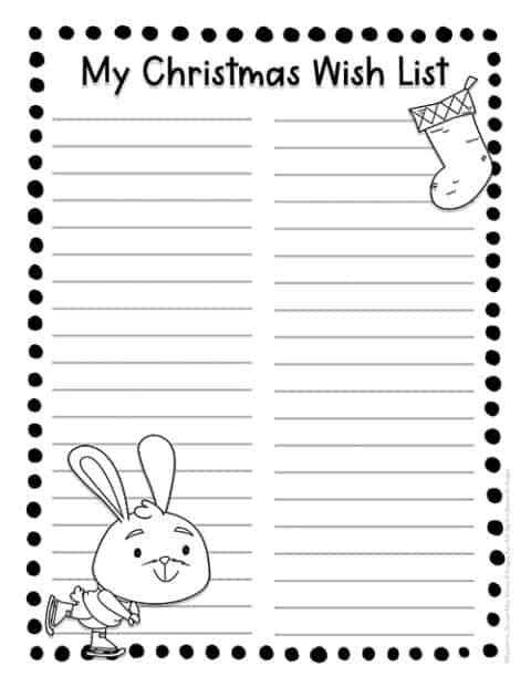 Christmas List Template (Free Printables) - Superstar Worksheets