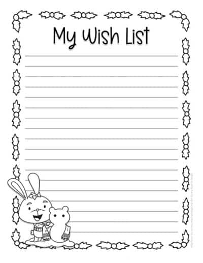 Christmas List Template (Free Printables) - Superstar Worksheets