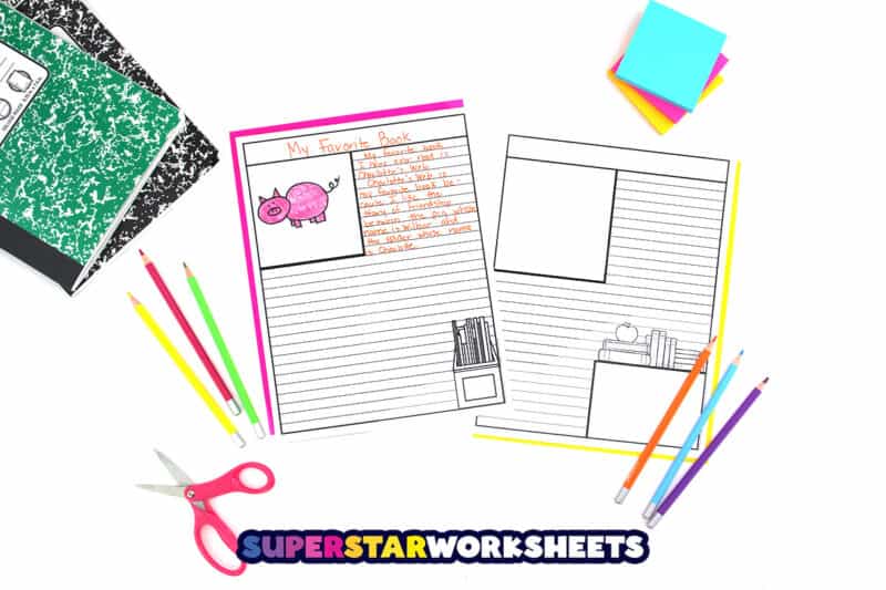 Blank Notebooking Pages - Superstar Worksheets