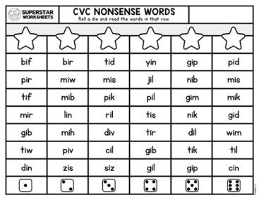 CVC Worksheets - Superstar Worksheets