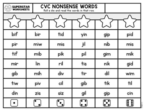 CVC Worksheets - Superstar Worksheets