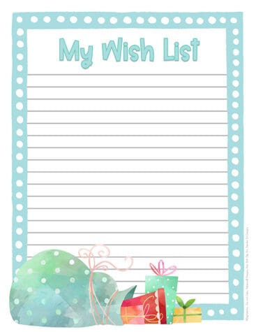 Christmas List Template (Free Printables) - Superstar Worksheets