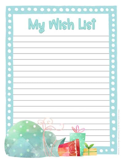 Christmas List Template (Free Printables) - Superstar Worksheets