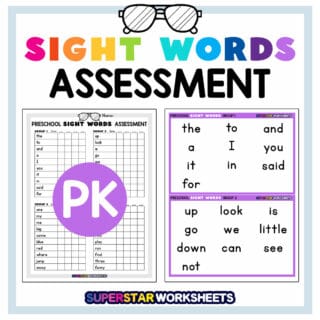 Sight Word Assessments (Free Printables) - Superstar Worksheets