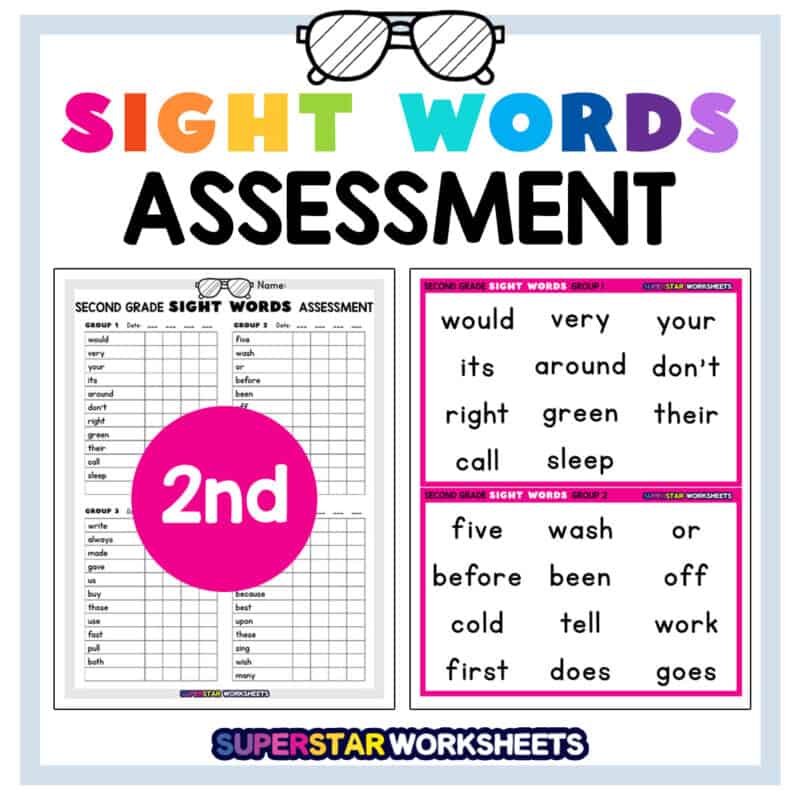 Second Grade Sight Words - Superstar Worksheets