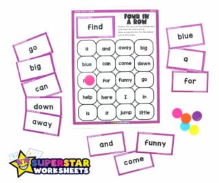 Sight Word Games - Superstar Worksheets
