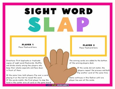 Sight Word Games - Superstar Worksheets