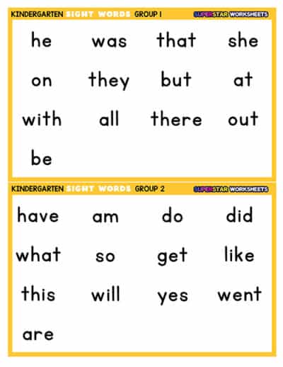 Sight Word Assessments (Free Printables) - Superstar Worksheets