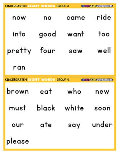 Sight Word Assessments - Superstar Worksheets