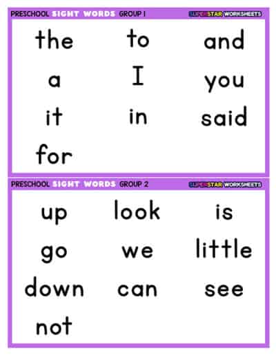 Sight Word Assessments - Superstar Worksheets