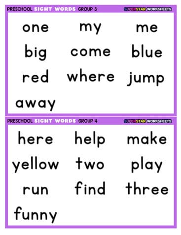 Sight Word Assessments - Superstar Worksheets