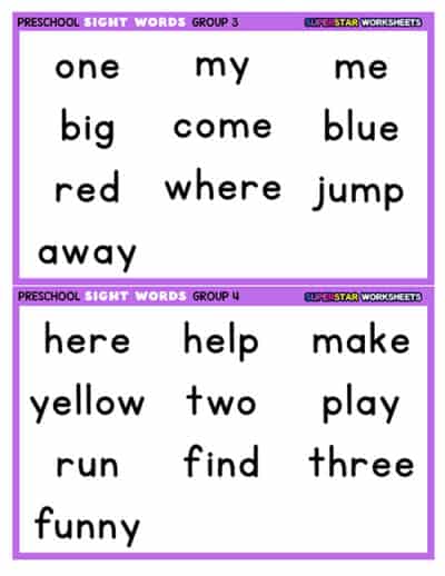 Sight Word Assessments - Superstar Worksheets