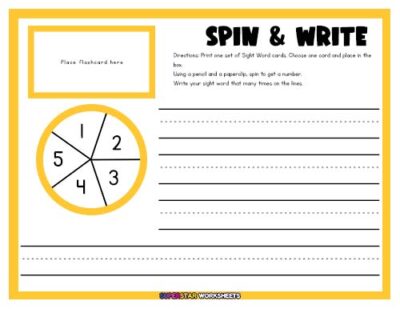 Sight Word Games - Superstar Worksheets