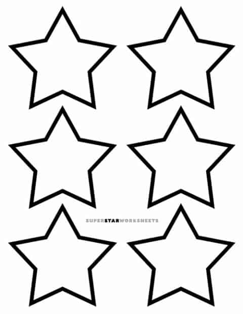 Star Template (Free Printables) - Superstar Worksheets