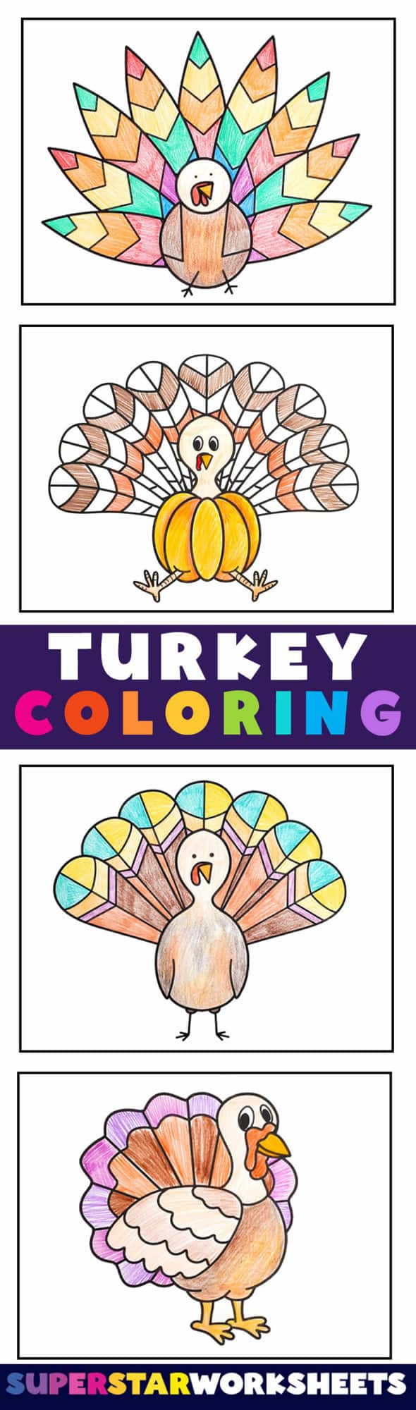 Turkey Coloring Pages (Free Printables) - Superstar Worksheets