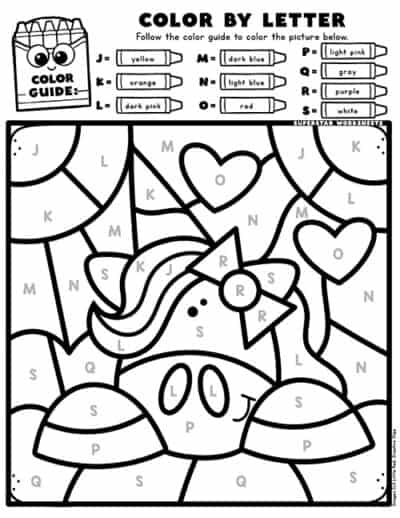 Unicorn Color By Number - Superstar Worksheets