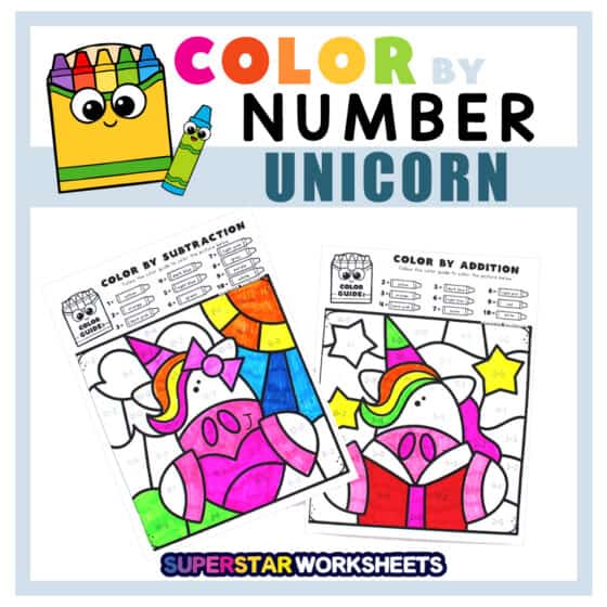 Color By Number - Superstar Worksheets