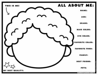 All About Me Face Template (Free Printables) - Superstar Worksheets