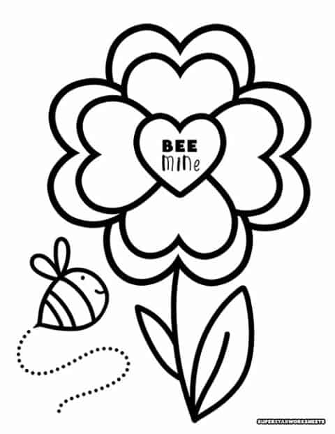 Valentine's Day Coloring Pages (Free Printables) - Superstar Worksheets