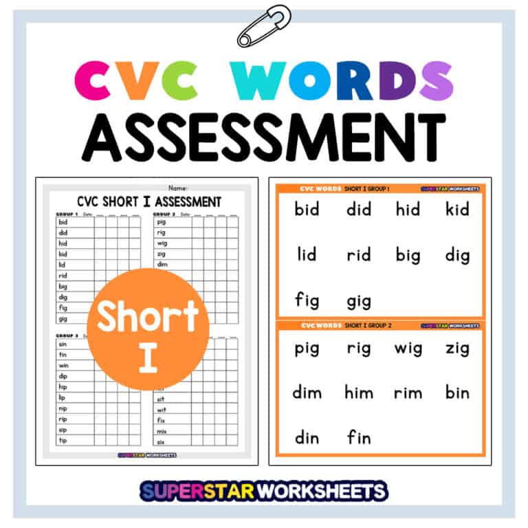 Phonics Assessment (Free Printables) - Superstar Worksheets