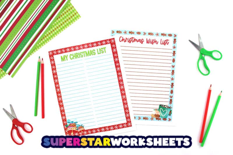 Christmas List Template (Free Printables) - Superstar Worksheets