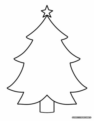 Christmas Tree Template (Free Printables) - Superstar Worksheets