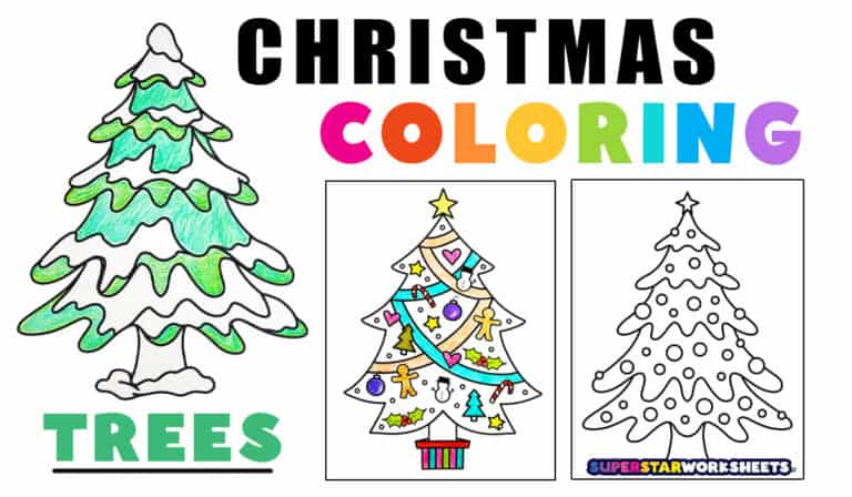 Christmas Tree Coloring Pages (Free Printables) - Superstar Worksheets