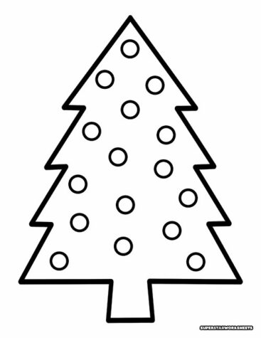 Christmas Tree Coloring Pages (Free Printables) - Superstar Worksheets