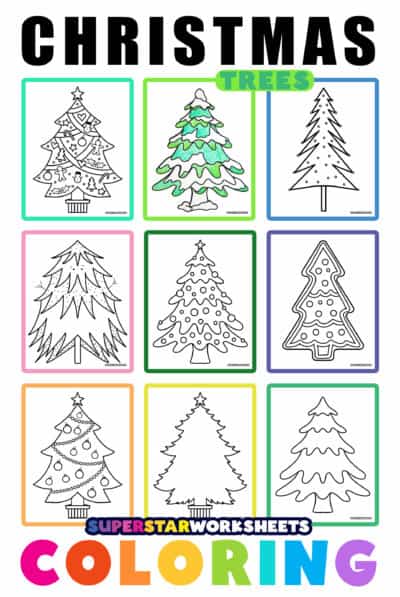 Christmas Tree Coloring Pages - Superstar Worksheets
