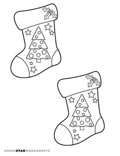 Christmas Stocking Template (Free Printables) - Superstar Worksheets