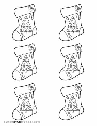 Christmas Stocking Template (Free Printables) - Superstar Worksheets