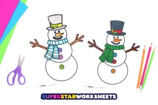 Snowman Templates (Free Printables) - Superstar Worksheets