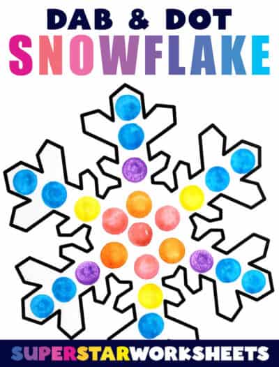 Bingo Dab & Dot Snowflakes Craft - Superstar Worksheets