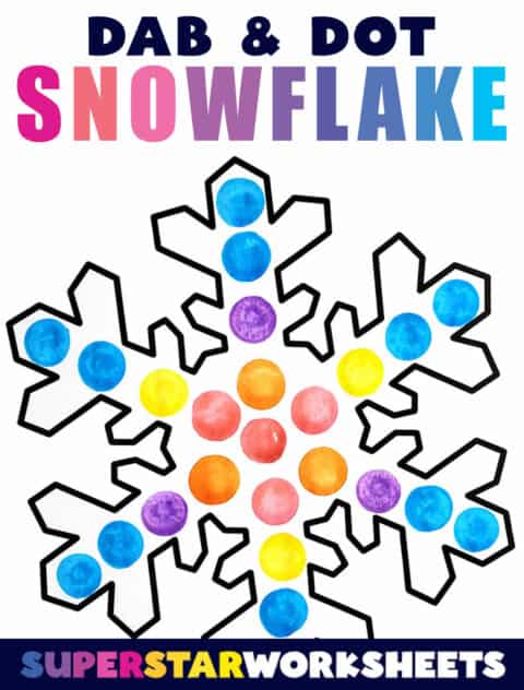 Bingo Dab & Dot Snowflakes Craft - Superstar Worksheets
