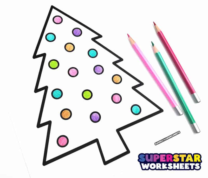 Christmas Tree Coloring Pages (Free Printables) - Superstar Worksheets