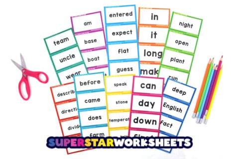 Fry Sight Words Flashcards - Superstar Worksheets