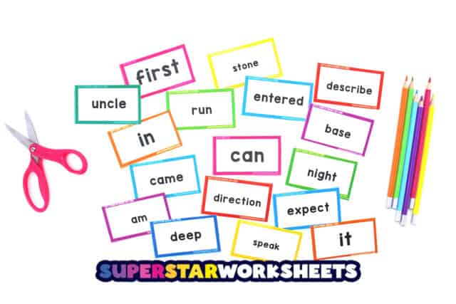 Fry Sight Words Flashcards - Superstar Worksheets