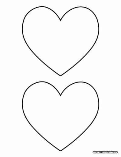 Heart Template (Free Printables) - Superstar Worksheets