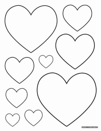 Heart Template (Free Printables) - Superstar Worksheets