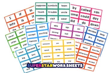 Fry Sight Words Flashcards - Superstar Worksheets