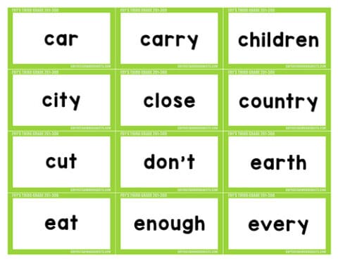 Fry Sight Words Flashcards - Superstar Worksheets