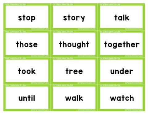 Fry Sight Words Flashcards - Superstar Worksheets