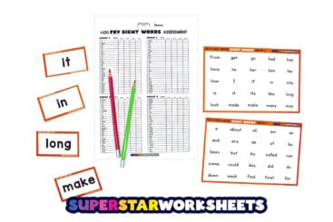 Fry Sight Word Assessment - Superstar Worksheets