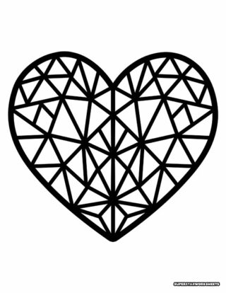 Heart Coloring Pages - Superstar Worksheets