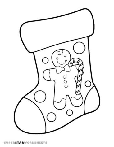 Christmas Stocking Template (Free Printables) - Superstar Worksheets