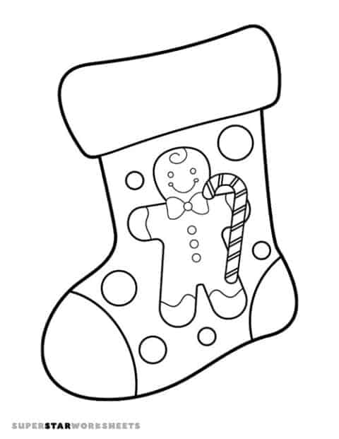 Christmas Stocking Template (Free Printables) - Superstar Worksheets