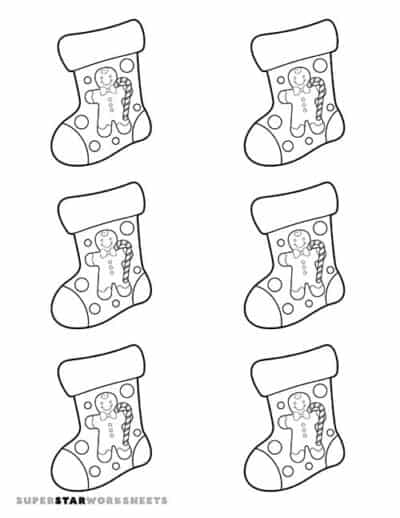 Christmas Stocking Template (Free Printables) - Superstar Worksheets